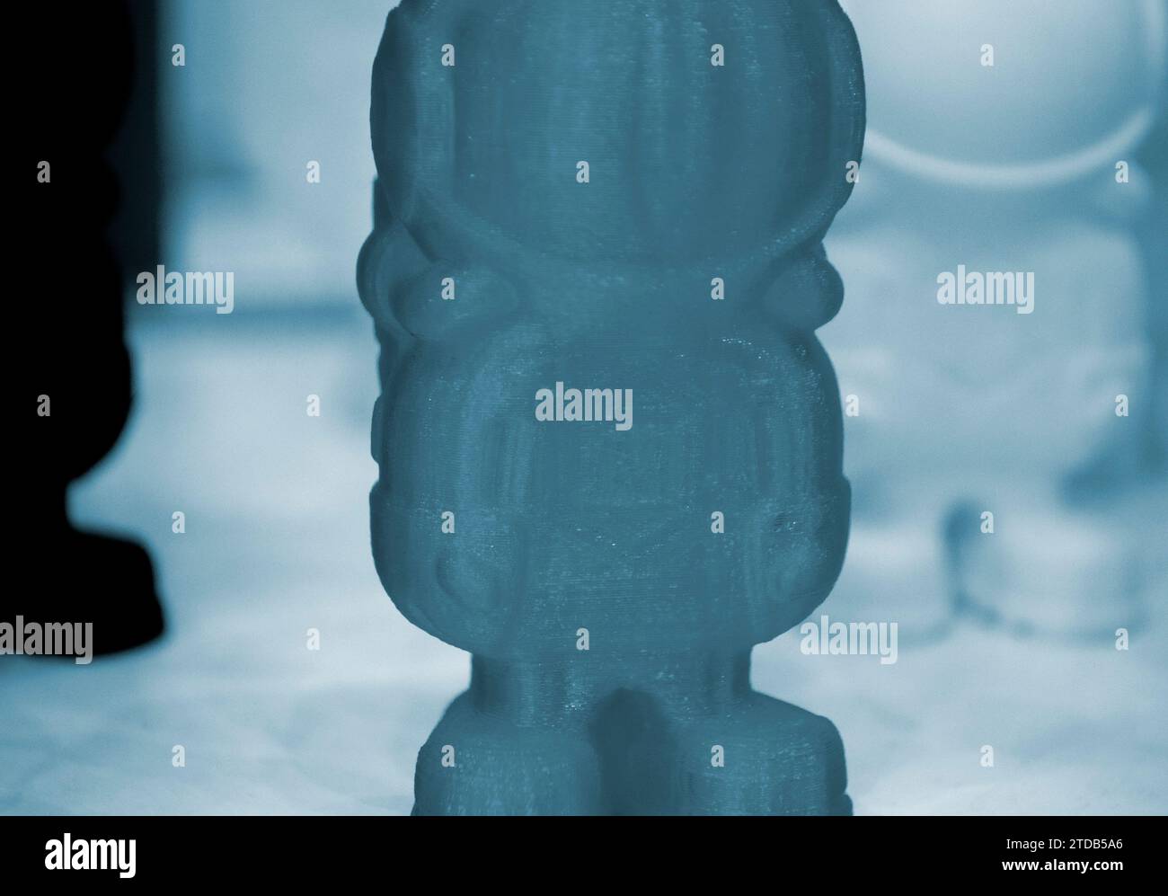 Object model printed on a 3D printer from molten plastic. 3D printer ...