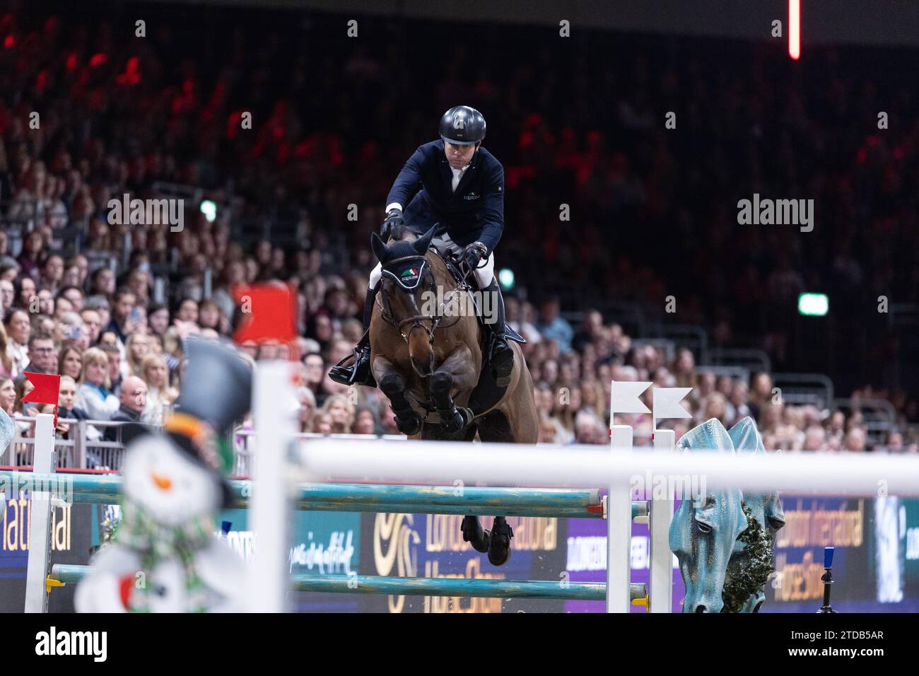 London, UK. December 17, 2023. Conor Swail of Ireland with Casturano ...