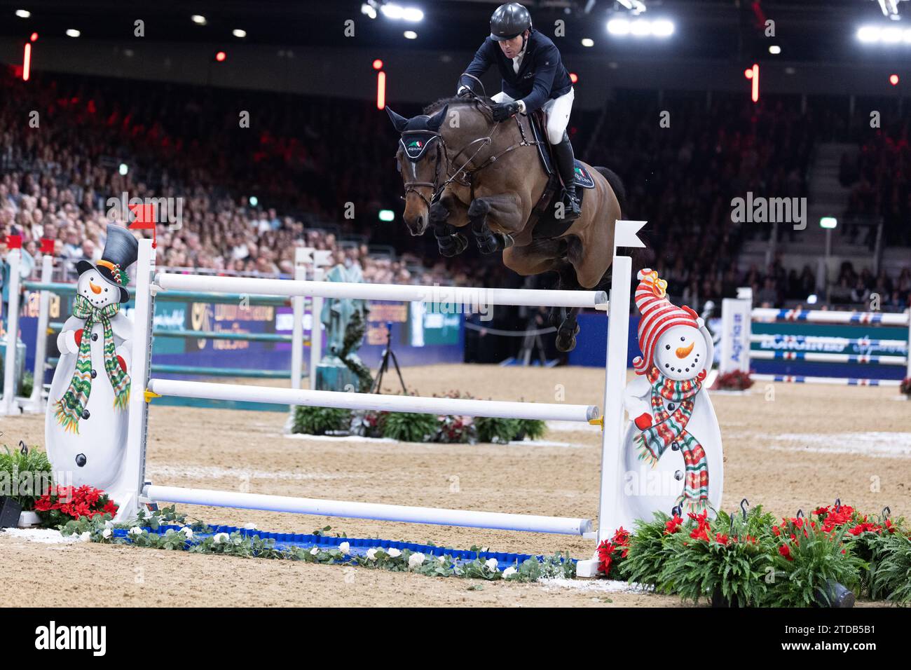 London, UK. December 17, 2023. Conor Swail of Ireland with Casturano ...