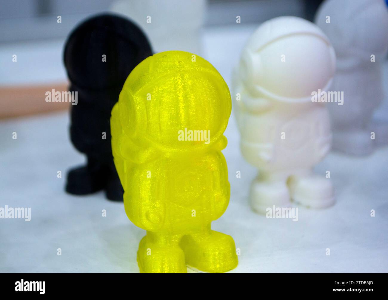 Object model printed on a 3D printer from molten plastic. 3D printer ...