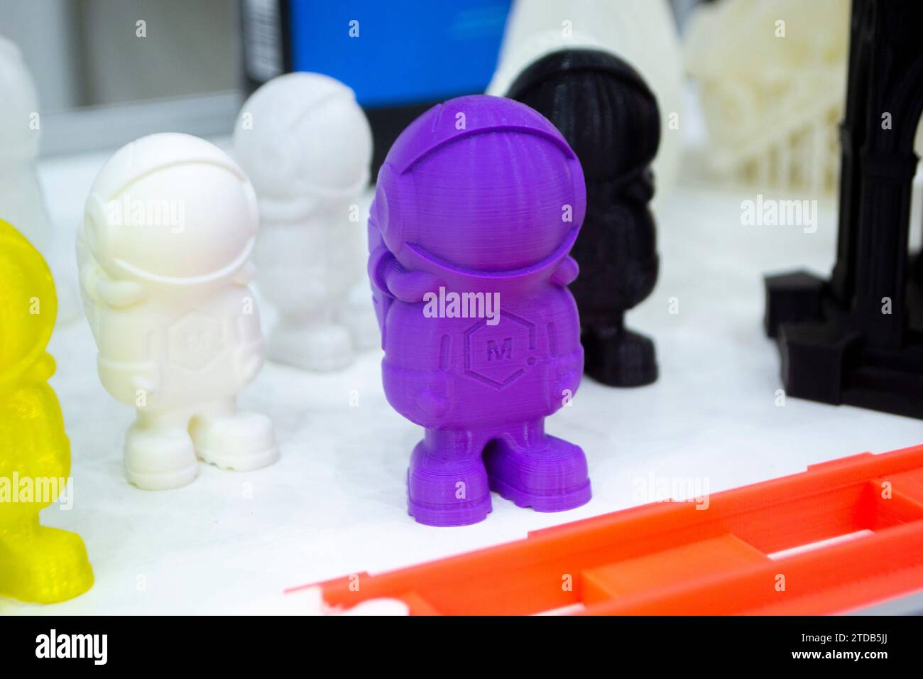 Object model printed on a 3D printer from molten plastic. 3D printer ...