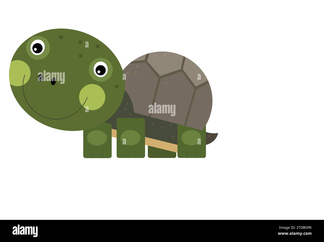 cartoon scene with happy sea turtle isolated illustration for kids ...