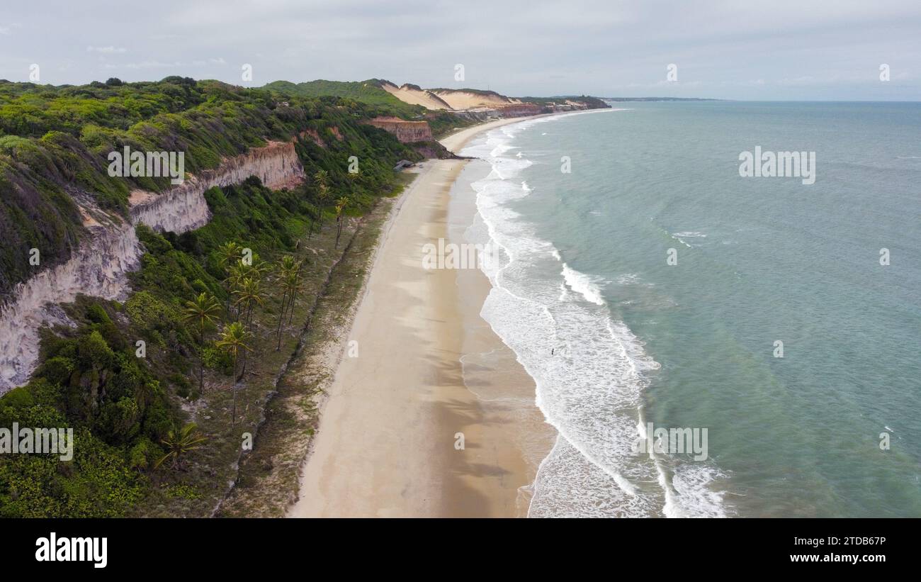 Beautiful beaches in Pipa, Brazil. All the colors of the beach. Golden ...