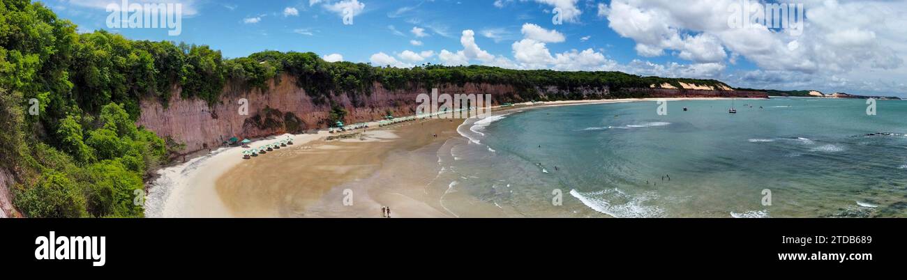 Beautiful beaches in Pipa, Brazil. All the colors of the beach. Golden ...