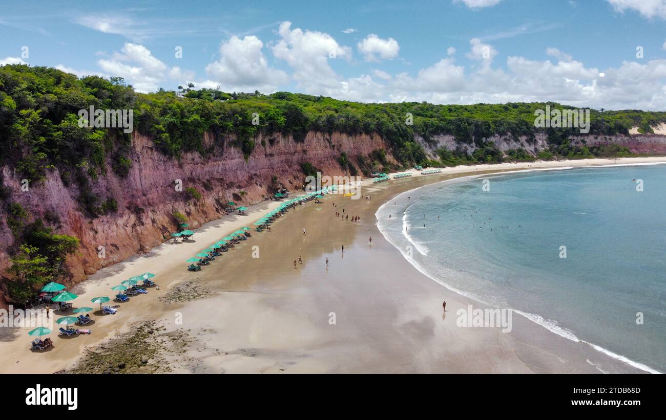 Beautiful beaches in Pipa, Brazil. All the colors of the beach. Golden ...