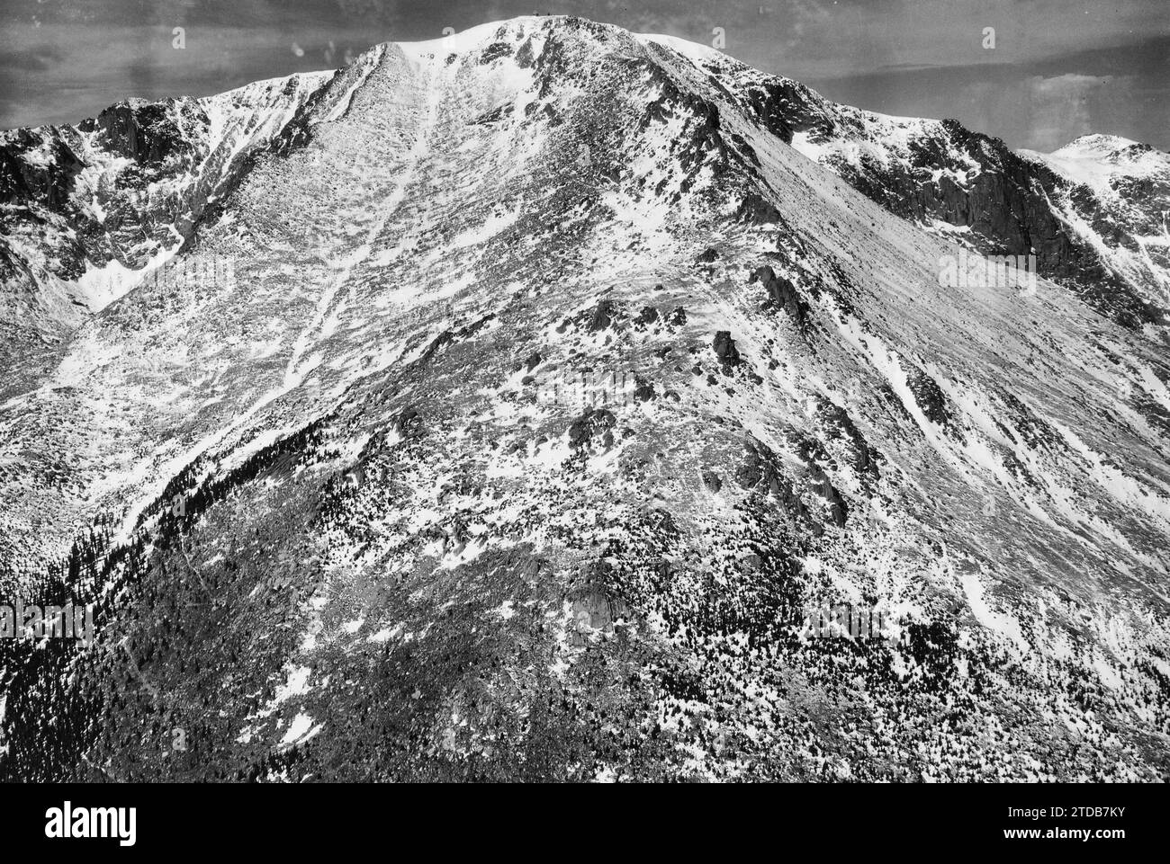 Aerial view of Pike's Peak, April 1934 Stock Photo - Alamy
