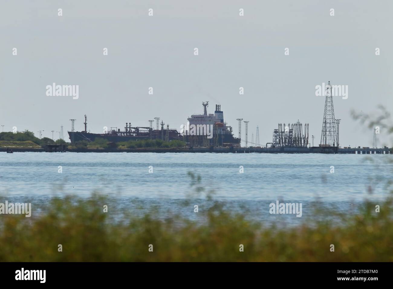 CABIMAS-VENEZUELA-05-12-2023. An oil tanker is seen in the terminal in ...