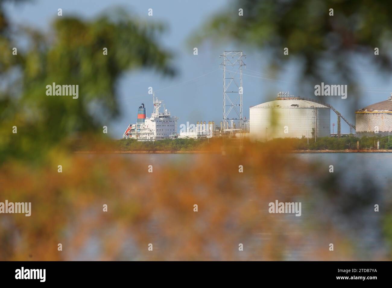 CABIMAS-VENEZUELA-05-12-2023. An oil tanker is seen in the terminal in ...