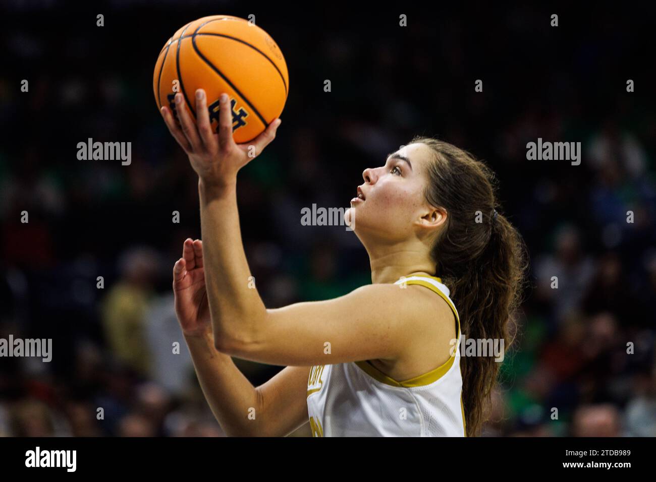 South Bend, Indiana, USA. 17th Dec, 2023. Notre Dame forward Maddy ...