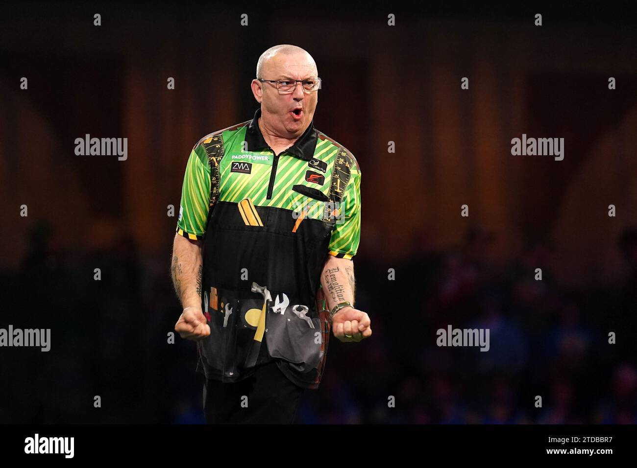 Darren Webster reacts during his match against Niels Zonneveld (not ...