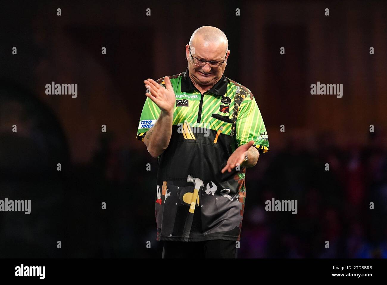 Darren Webster reacts during his match against Niels Zonneveld (not ...