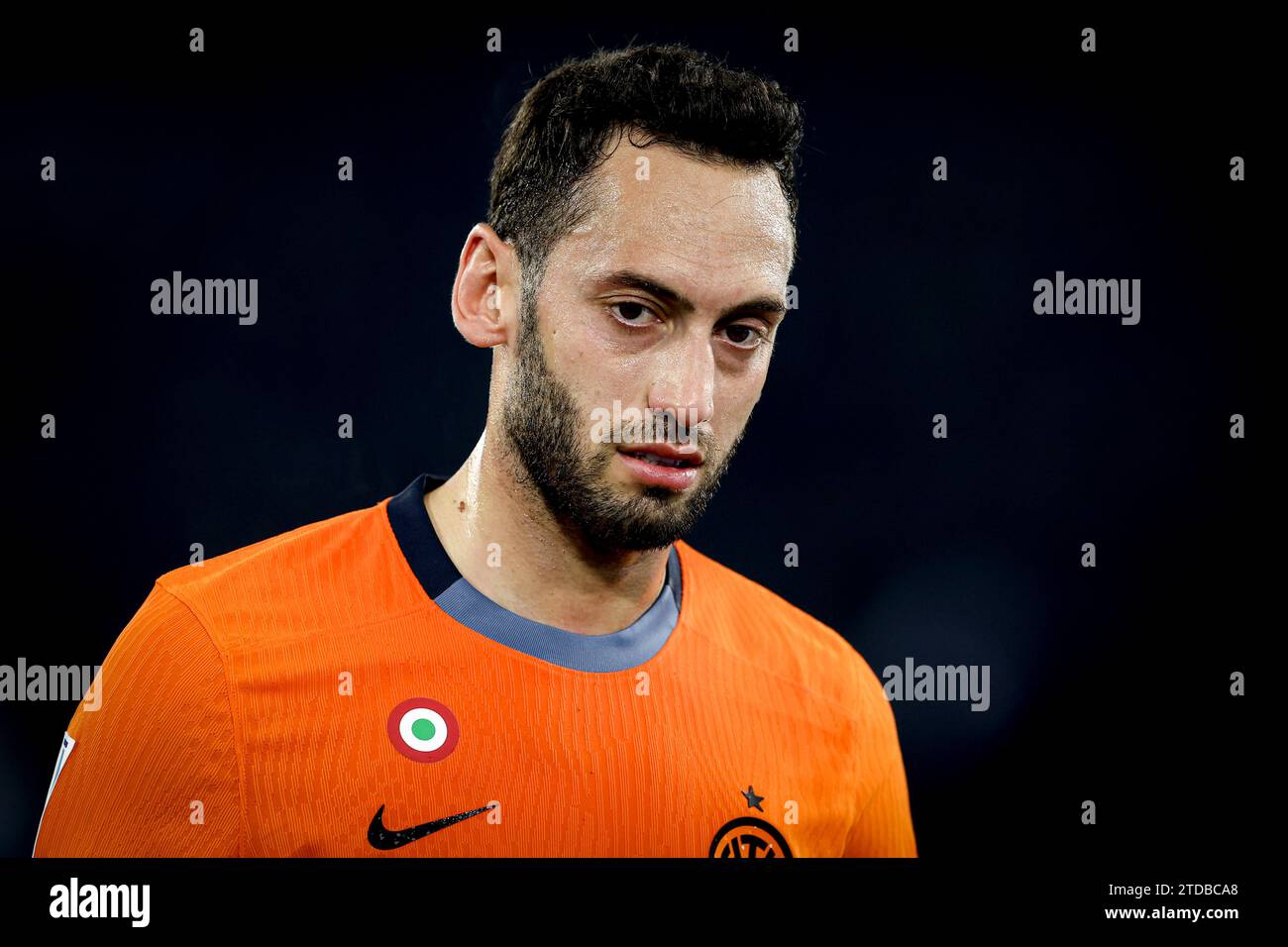 Inter’s Turkish midfielder Hakan Calhanoglu looks during the Serie A ...