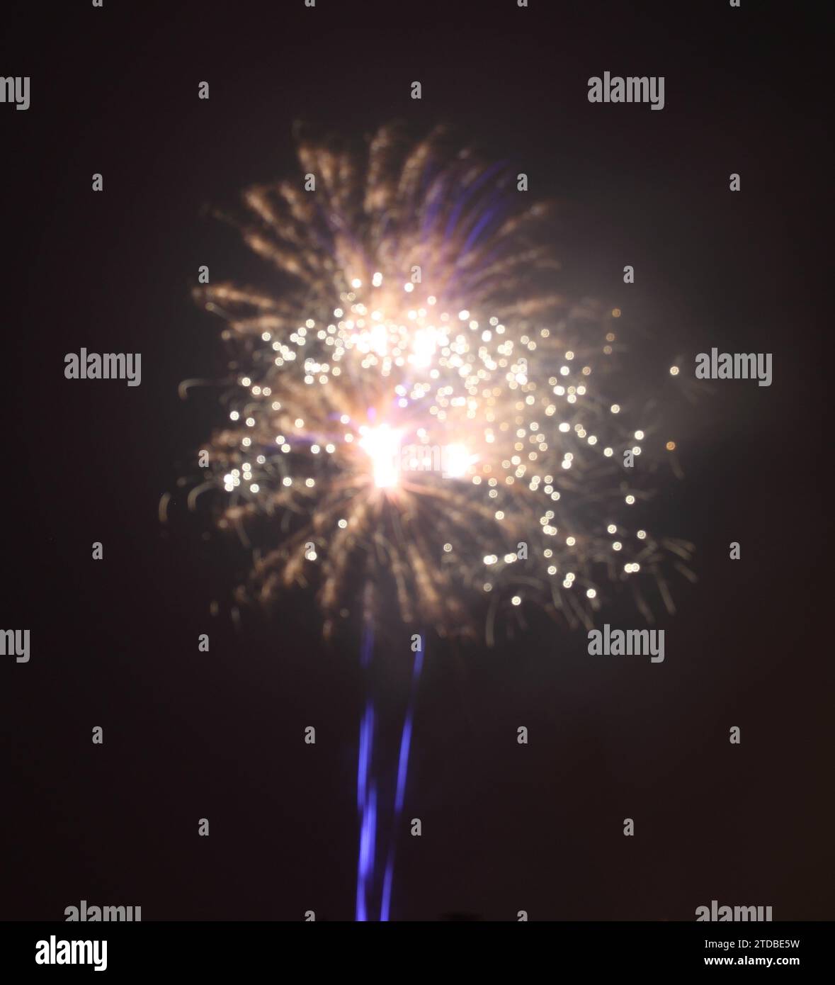 A fireworks display during the new year's Eve night lit up the night ...