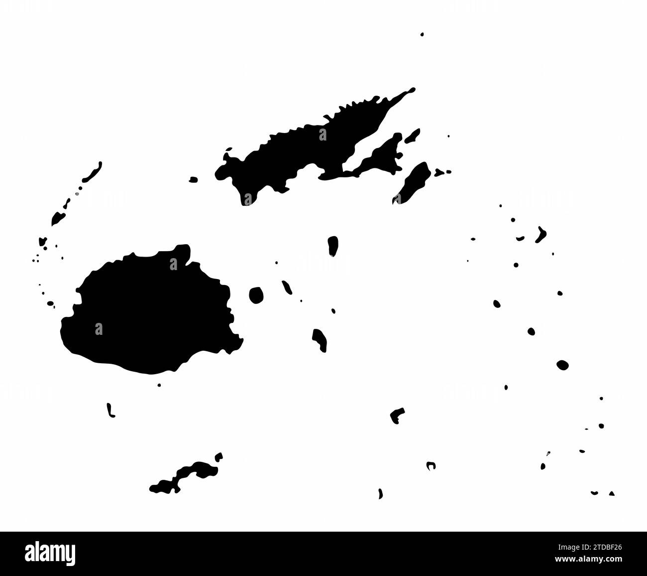 Fiji map silhouette isolated on white background Stock Vector Image ... Fiji map silhouette isolated on white background Stock Vector Image ...