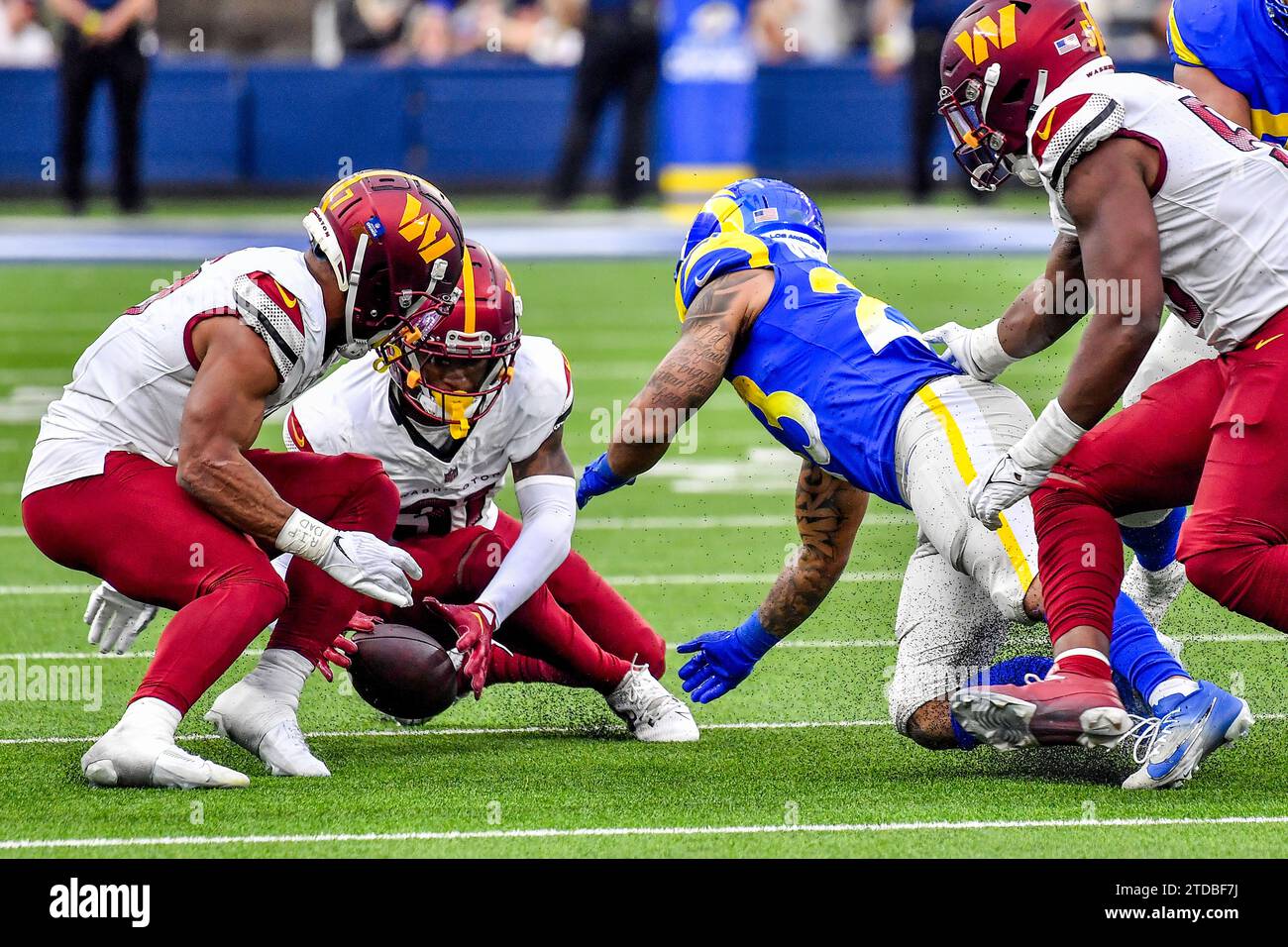 Inglewood, CA. 17th Dec, 2023. Los Angeles Rams running back Kyren ...
