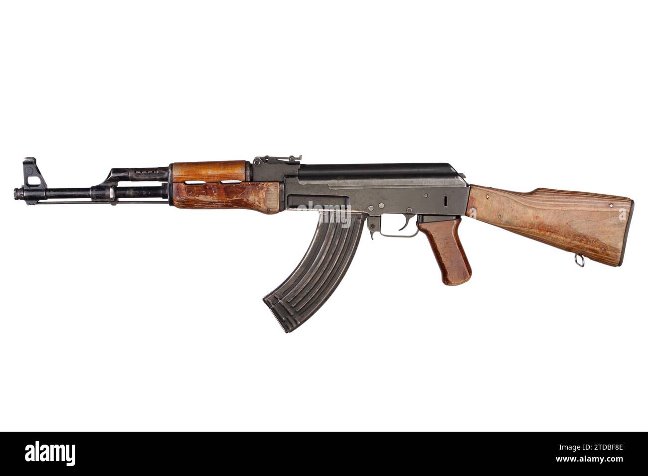 first model AK - 47 assault rifle isolated on white Stock Photo - Alamy