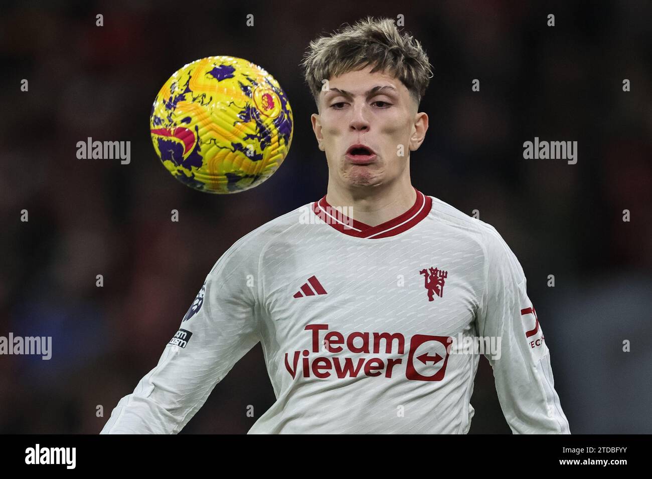 Liverpool, UK. 17th Dec, 2023. Alejandro Garnacho of Manchester United ...