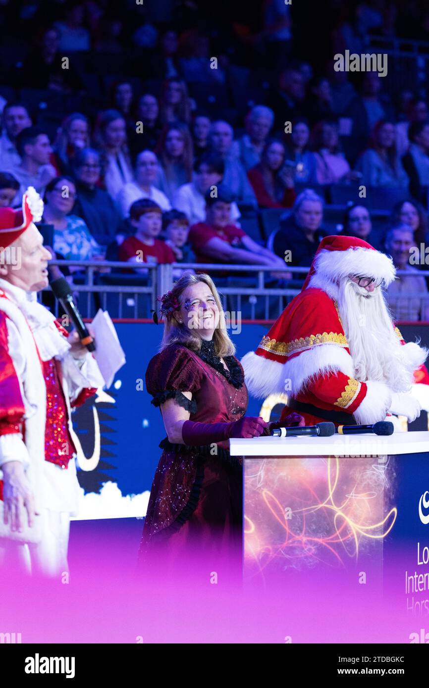 London, UK. December 17, 2023. Pippa Funnel during the Fancy Dress ...