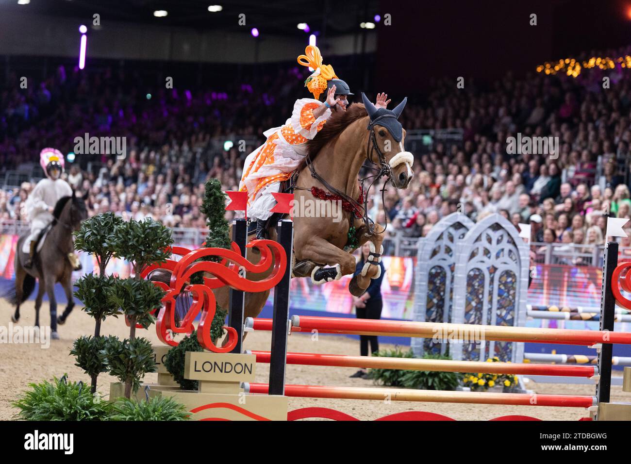 London, UK. December 17, 2023. Shane Breen and Duarte Seabra dressed as ...