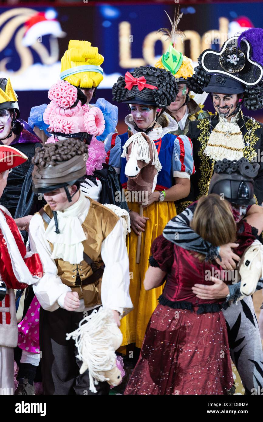 London, UK. December 17, 2023. Prize giving of the Fancy Dress Relay at ...