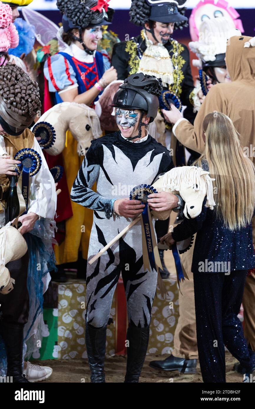 London, UK. December 17, 2023. Prize giving of the Fancy Dress Relay at ...