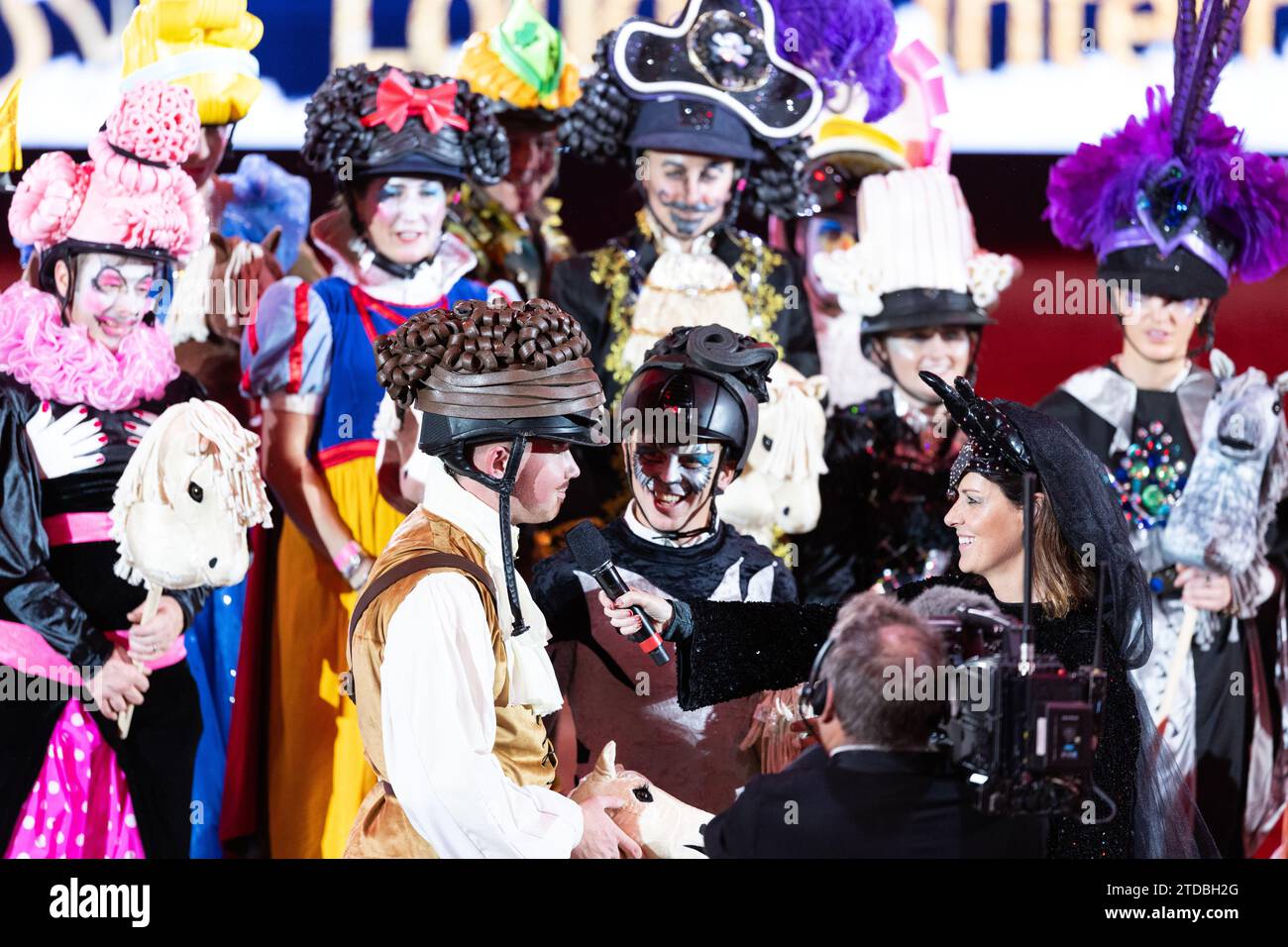 London, UK. December 17, 2023. Prize giving of the Fancy Dress Relay at ...