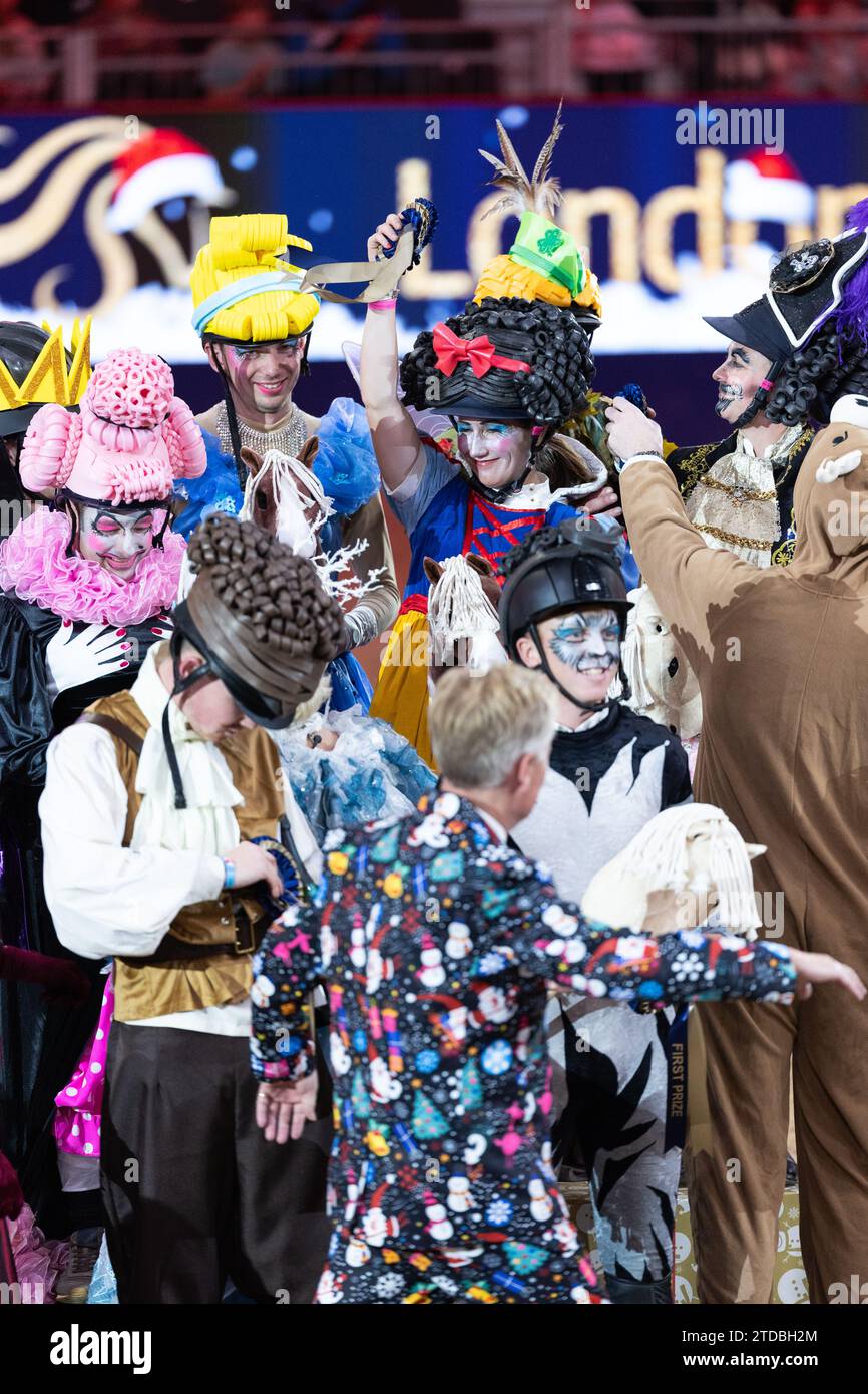 London, UK. December 17, 2023. Prize giving of the Fancy Dress Relay at ...