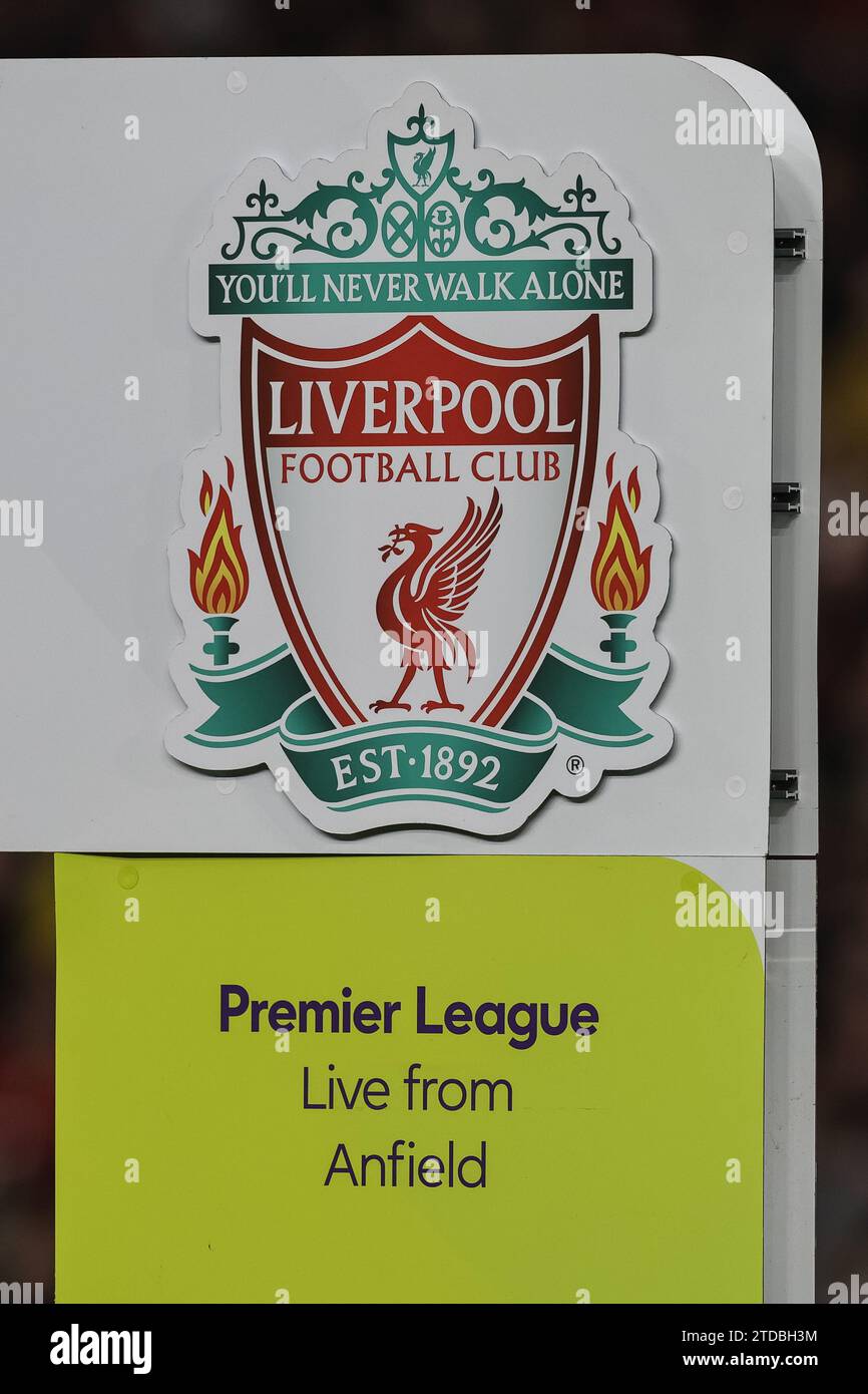 A Liverpool badge during the Premier League match Liverpool vs ...