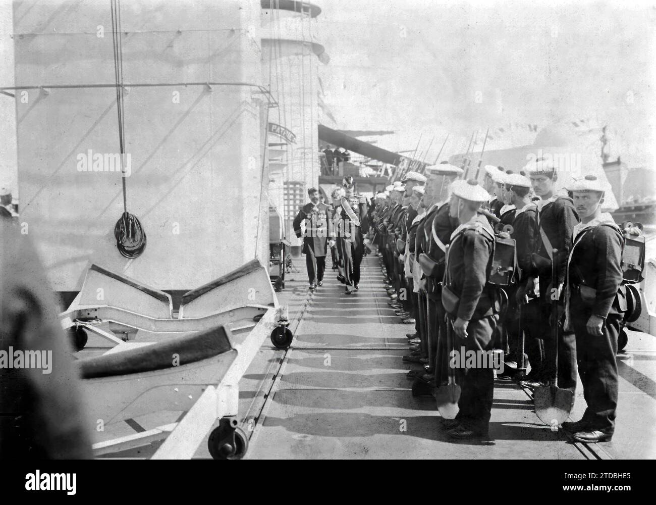 06/30/1906. Trondhjem. The King of Norway, Haakon VII Aboard the French ...