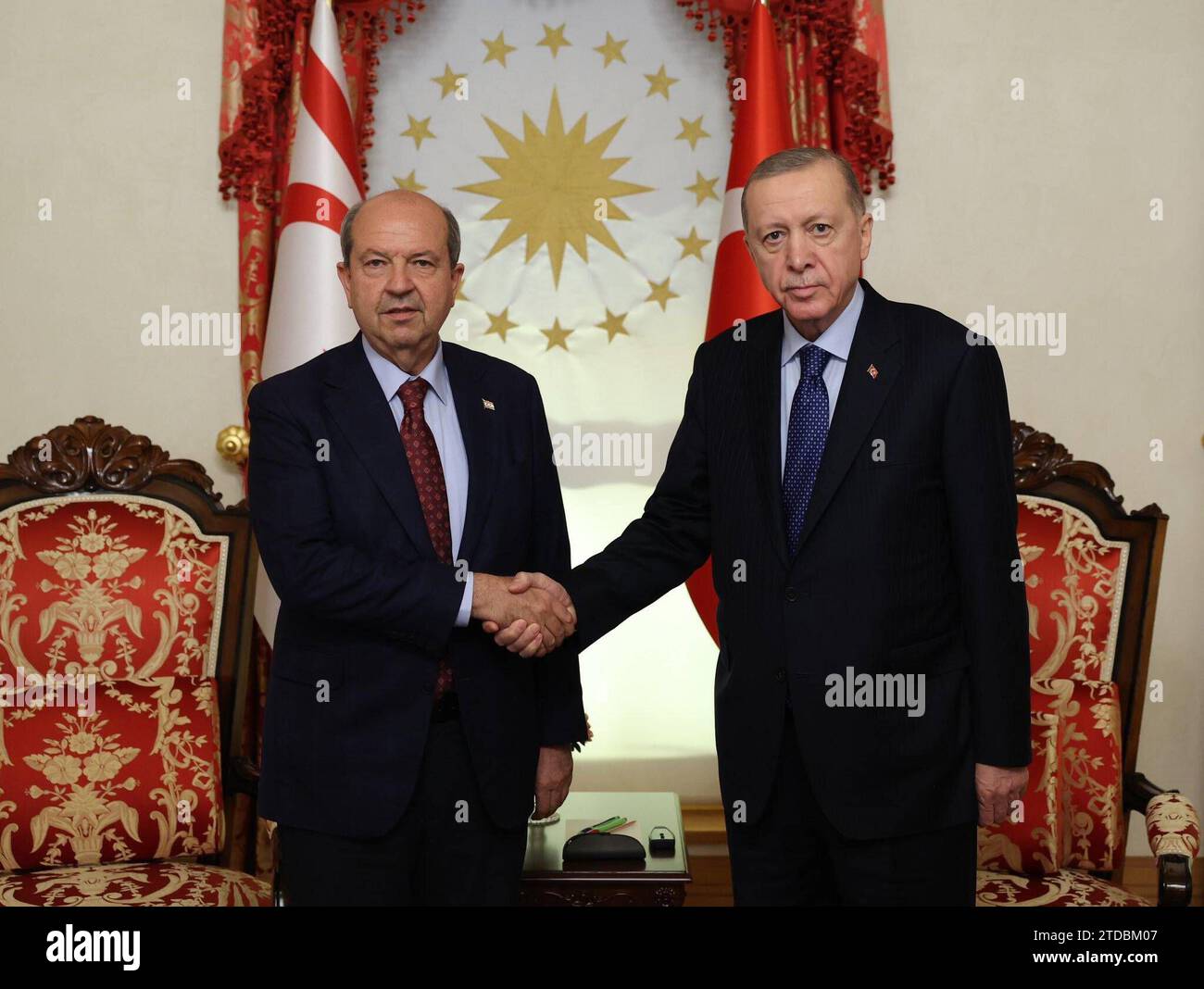 Turkish President Recep Tayyip Erdogan meets with the President of the ...