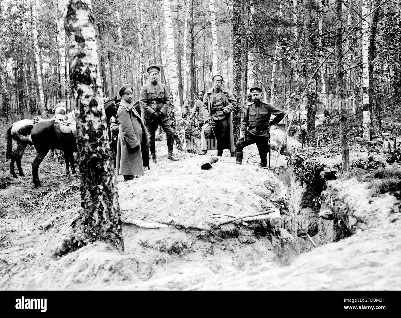 08/01/1916. The War in Eastern Europe. Count Baronoff (Right), head of ...