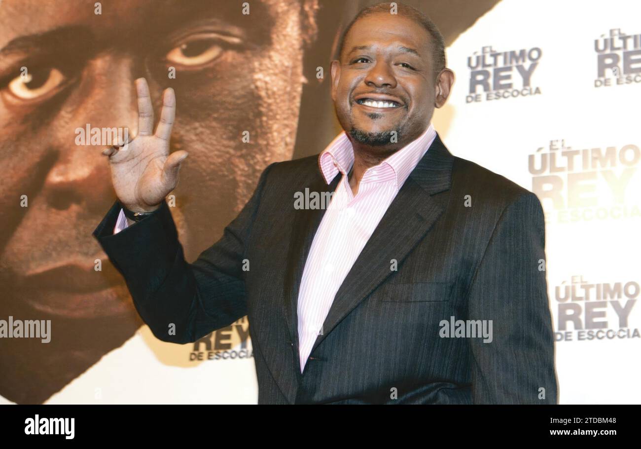 Madrid, 02/20/2007. The American actor Forest Whitaker presents his ...