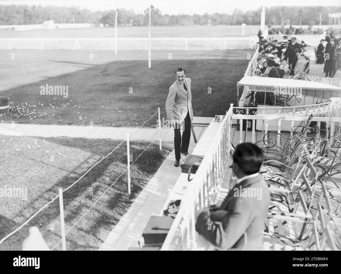 Madrid. May 1915. At the Casa de Campo Pigeon Shoot. HM the King at the ...