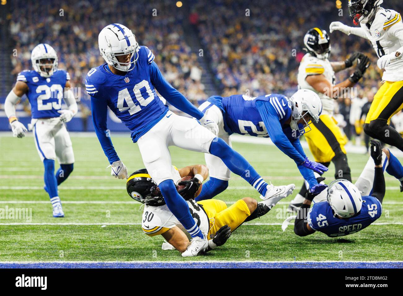 December 16, 2023: Indianapolis Colts linebacker E.J. Speed (45) makes ...