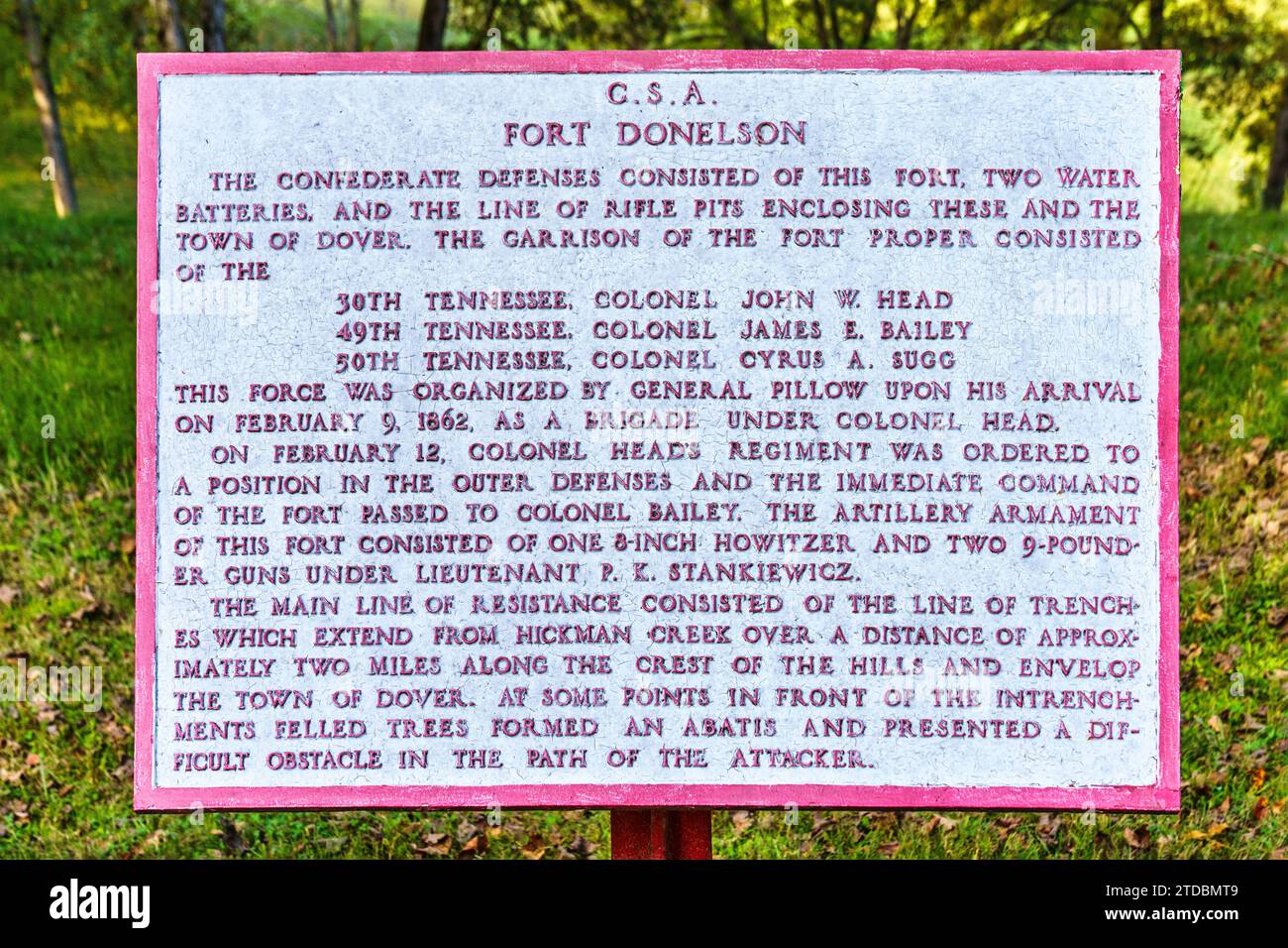 Confederate Forces at Fort Information Plaque at Fort Donelson National ...