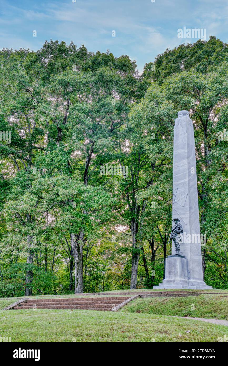 The Confederate Memorial at Fort Donelson National Battlefield in Dover ...