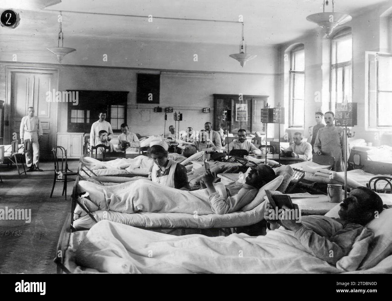 09/01/1918. The War in Warsaw. A hospital for convalescent German and ...