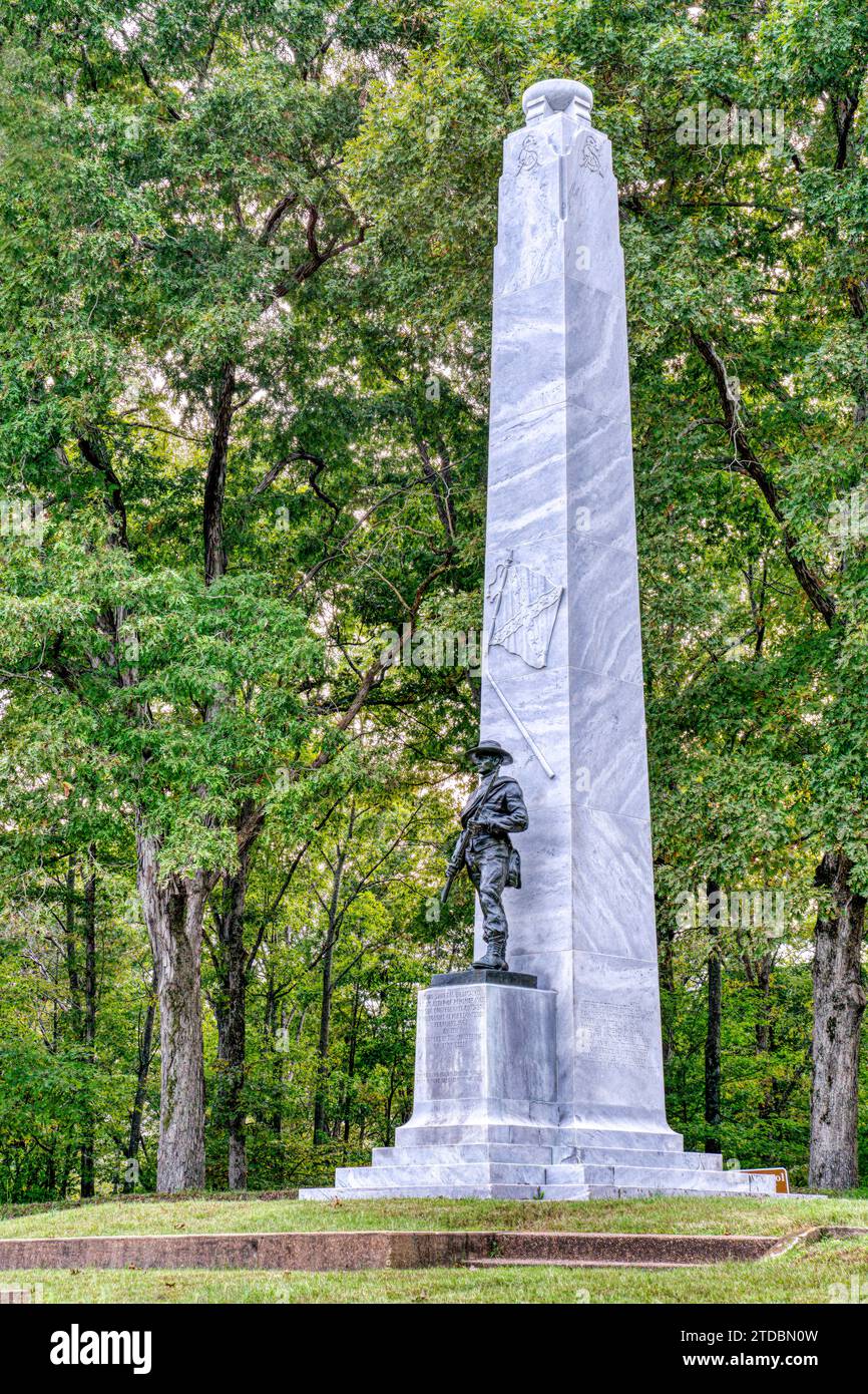 The Confederate Memorial at Fort Donelson National Battlefield in Dover ...