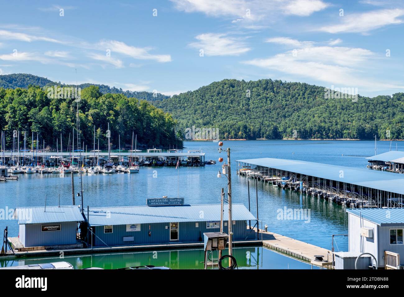 Marina on Lake Watuga in Cherokee National Forest; Hampton, Tennessee ...