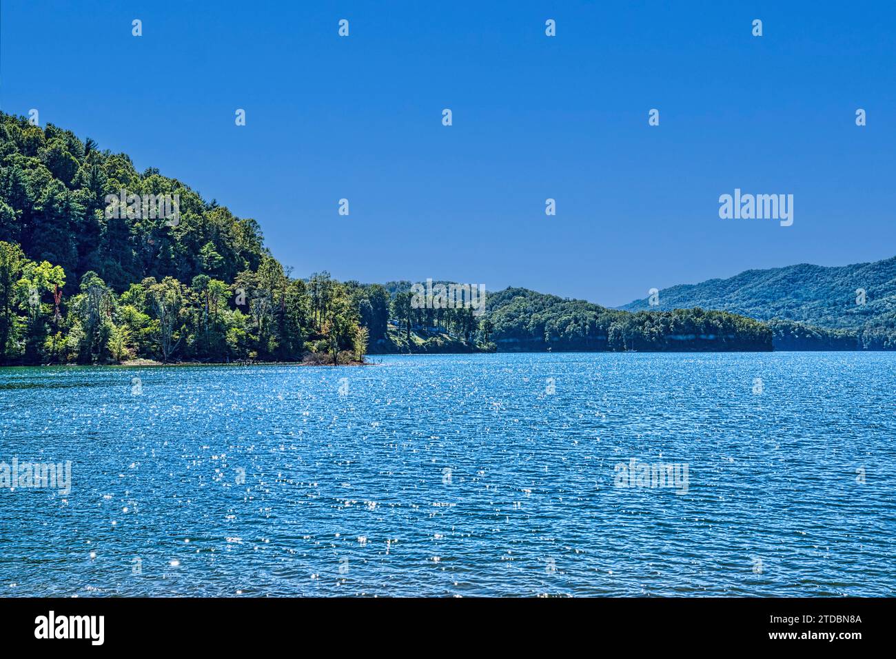 Lake Watuga from the Watuga Point Recreation Area in Cherokee National ...