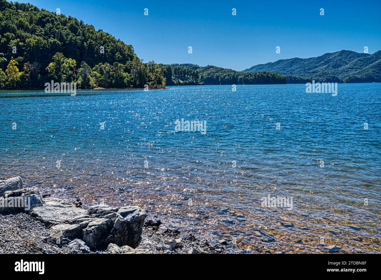 Lake Watuga from the Watuga Point Recreation Area in Cherokee National ...