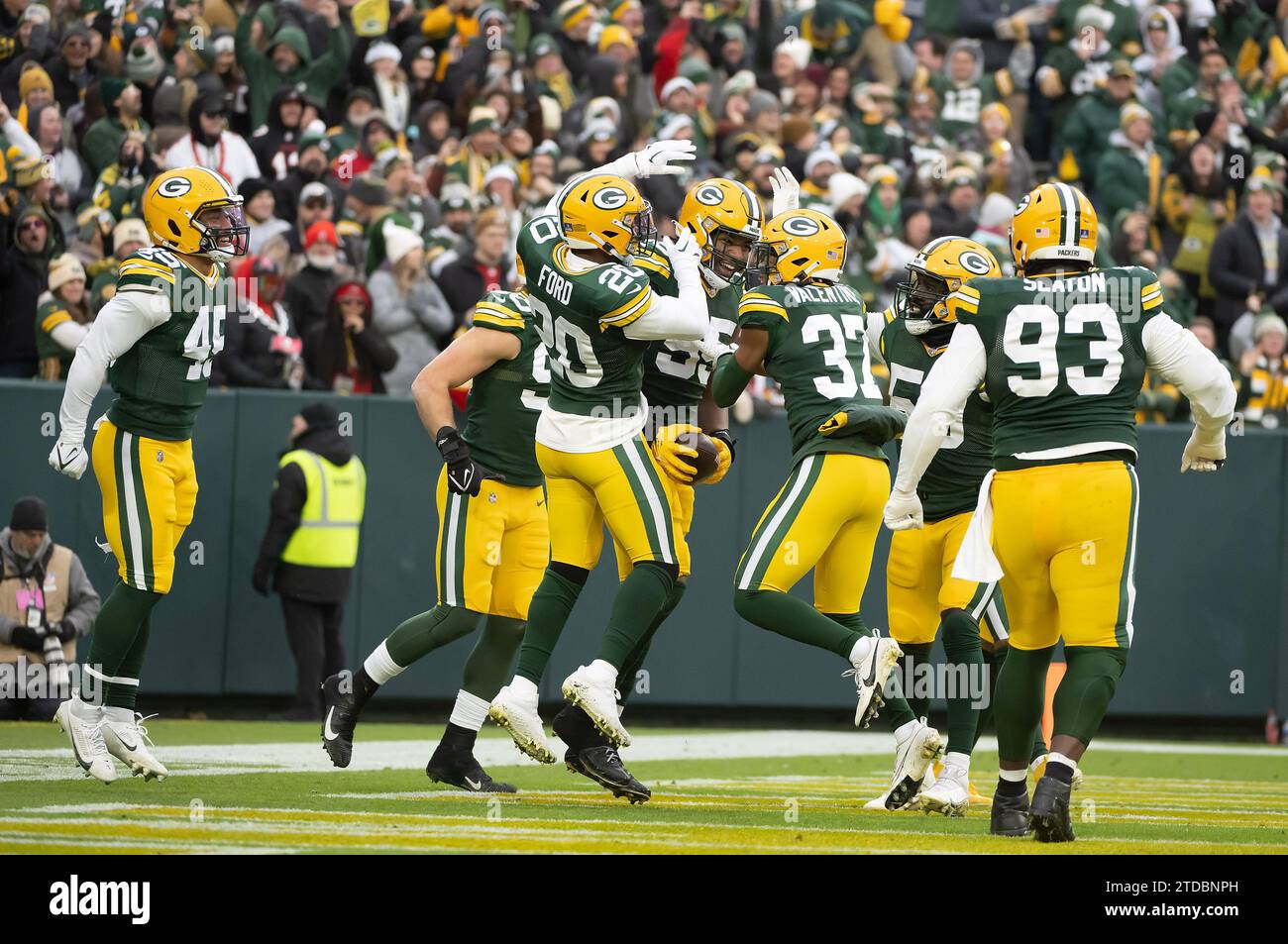 December 17, 2023: Green Bay Packers linebacker Eric Wilson (45), Green Bay Packers safety Rudy ...