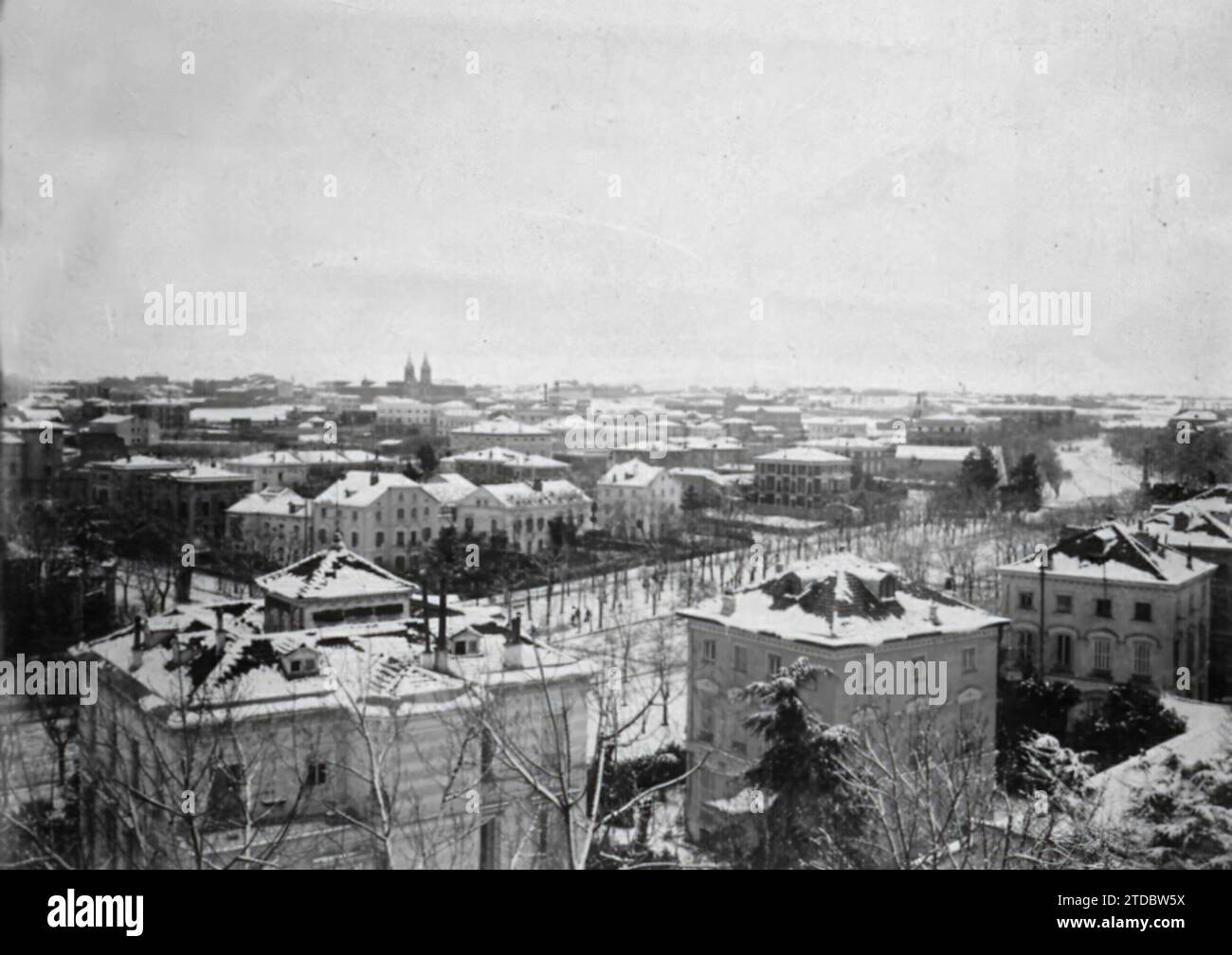 Madrid, 03/20/1906. The snowy capital. Credit: Album / Archivo ABC ...