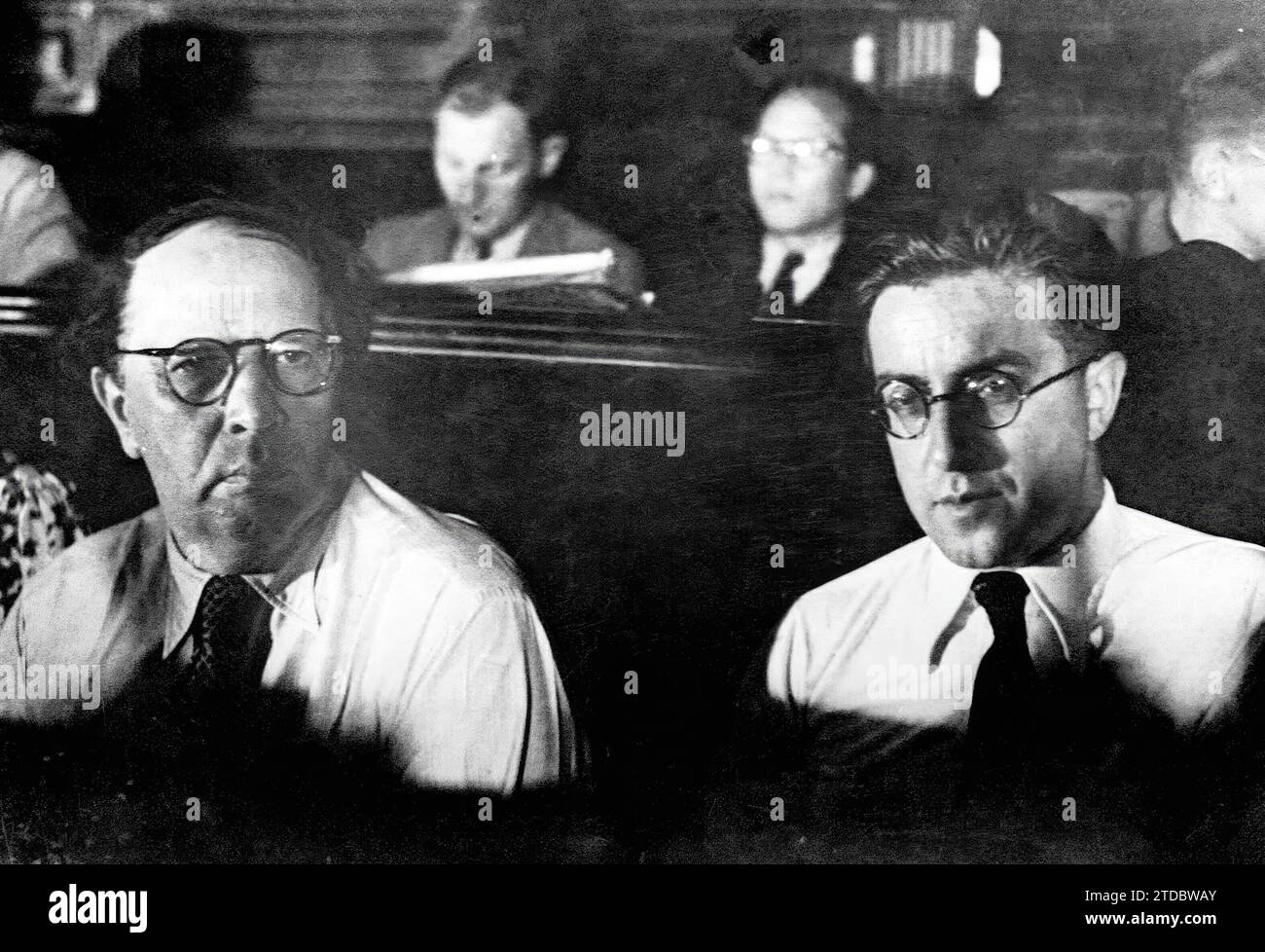 Valencia, July 1937. Tolstoy and Koltsov at the International Anti ...