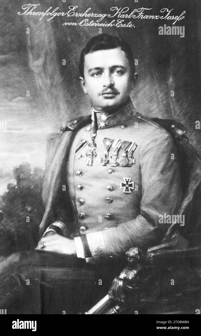 12/31/1915. The Emperor and King Karl Franz Joseph of Austria-Hungary ...