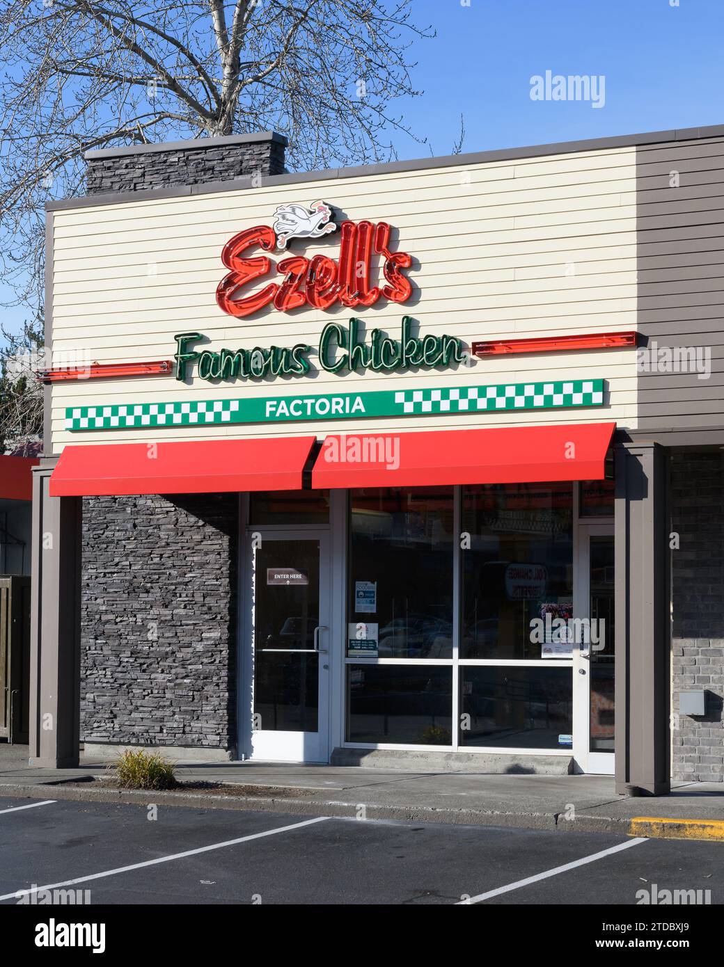 Bellevue, WA, USA - February 12, 2023; Ezell's Famous Chicken store in ...