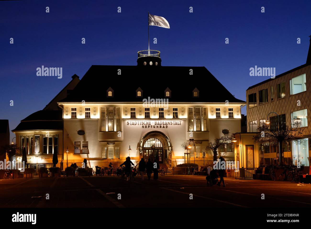 Cologne, Germany December 17 2023: view across neptunplatz in cologne ...