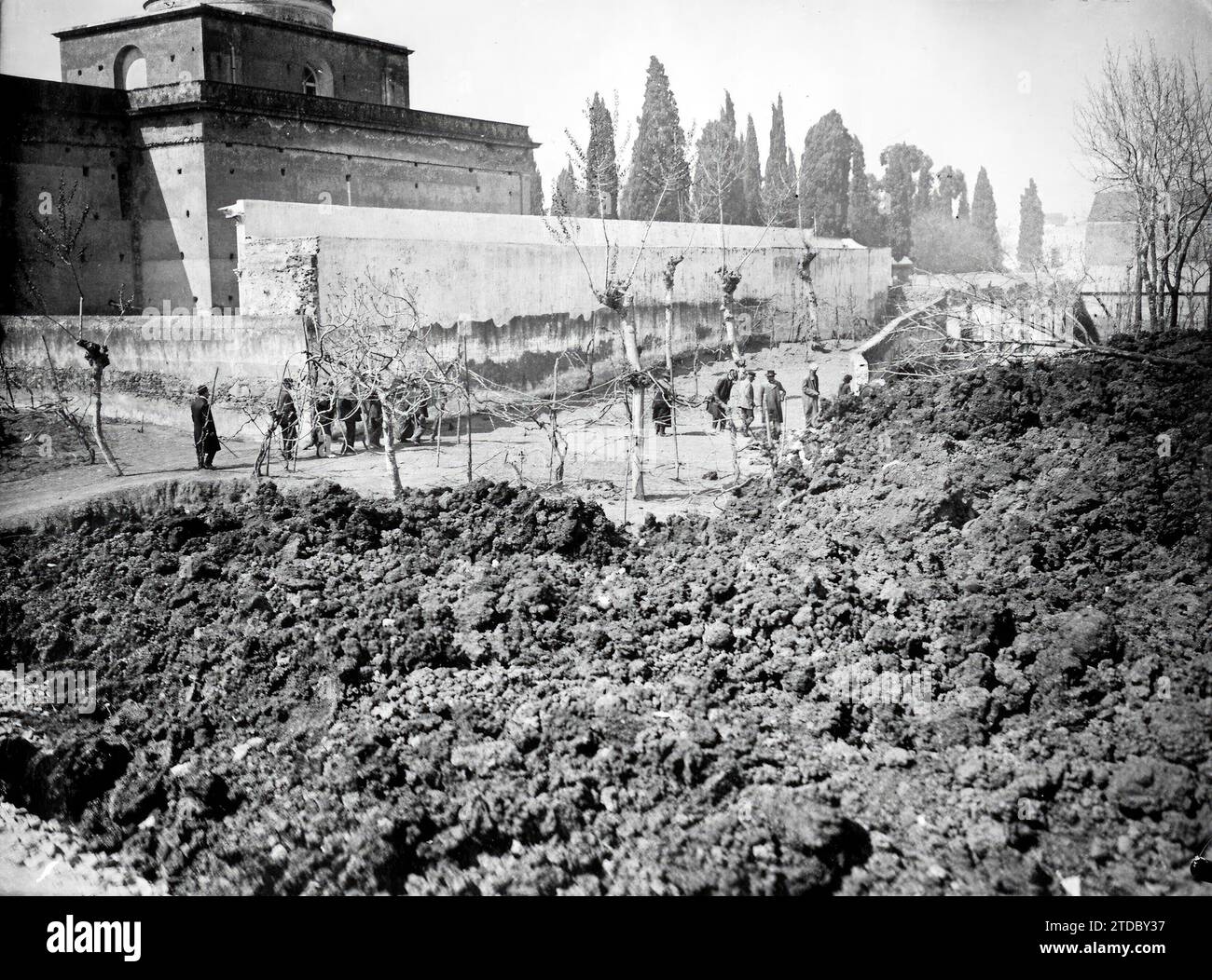 Torre del Greco (Italy), April 1906. The eruption of Vesuvius. The ...