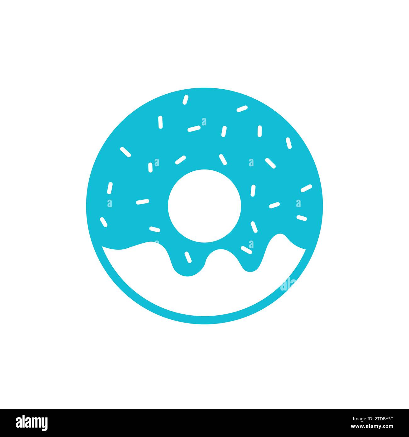 Donut pastry sprinkles cream Stock Vector Images - Alamy