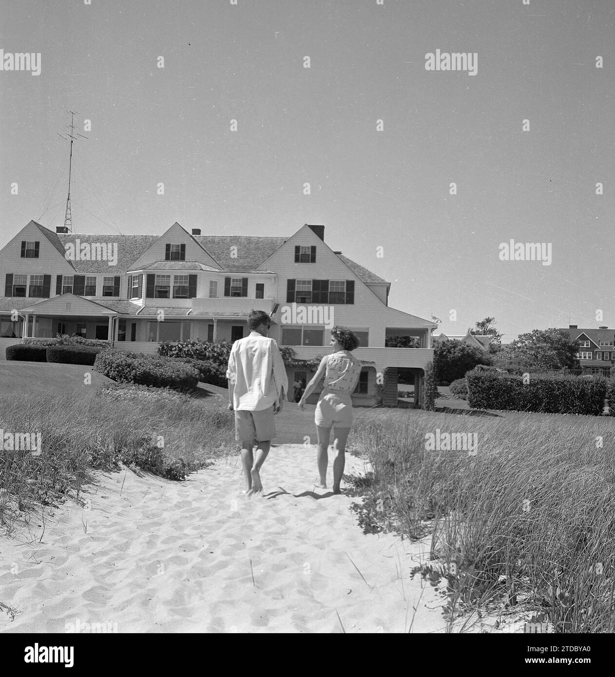 HYANNIS PORT, MA - JUNE 1953: Senator John F. Kennedy and fiance ...